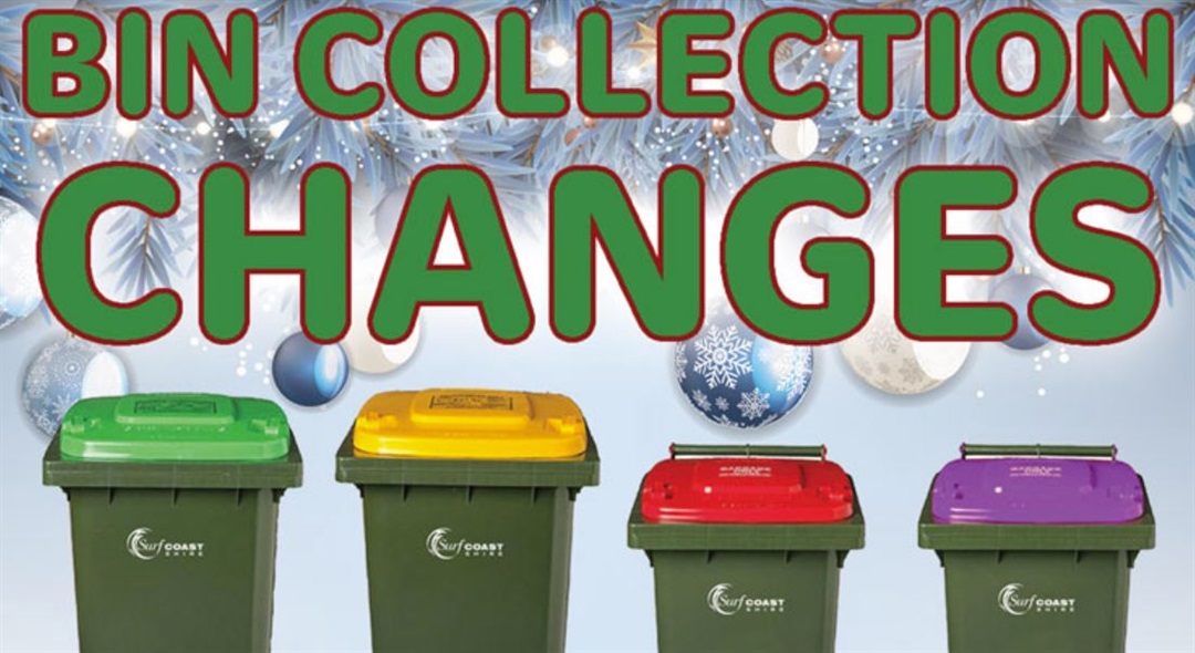 Christmas changes to residential bin collections - Surf Coast Shire